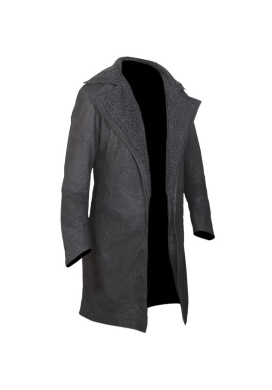 Blade Runner 2049 Coat - Ryan Gosling Faux Fur Lined Open Front Coat ...