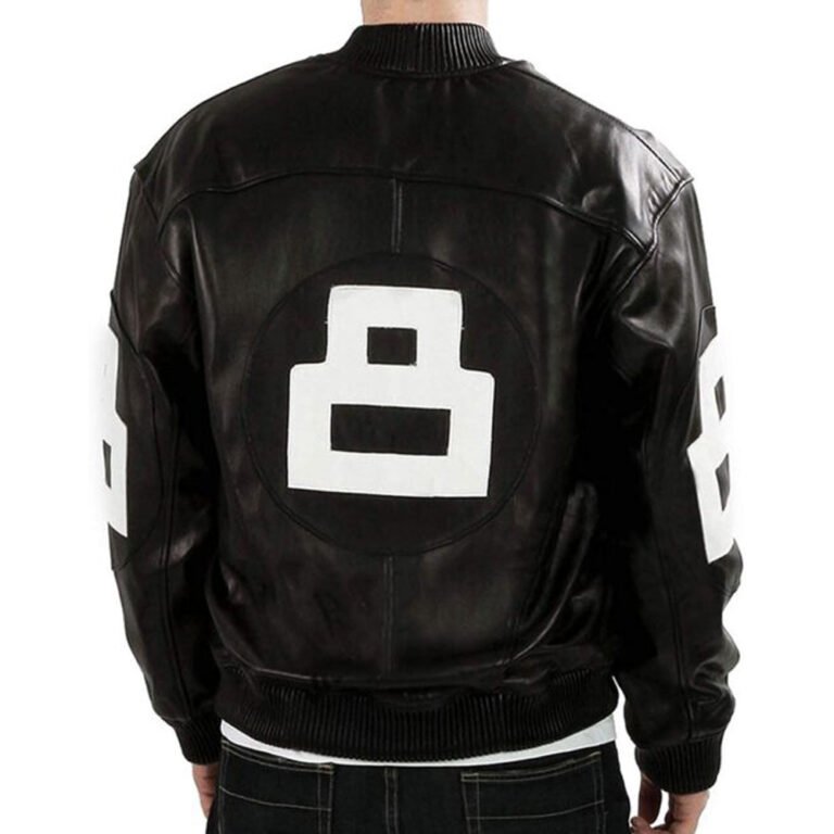 8 Ball Jacket - Michael Hoban 8 Ball Bomber Black Leather Jacket ...